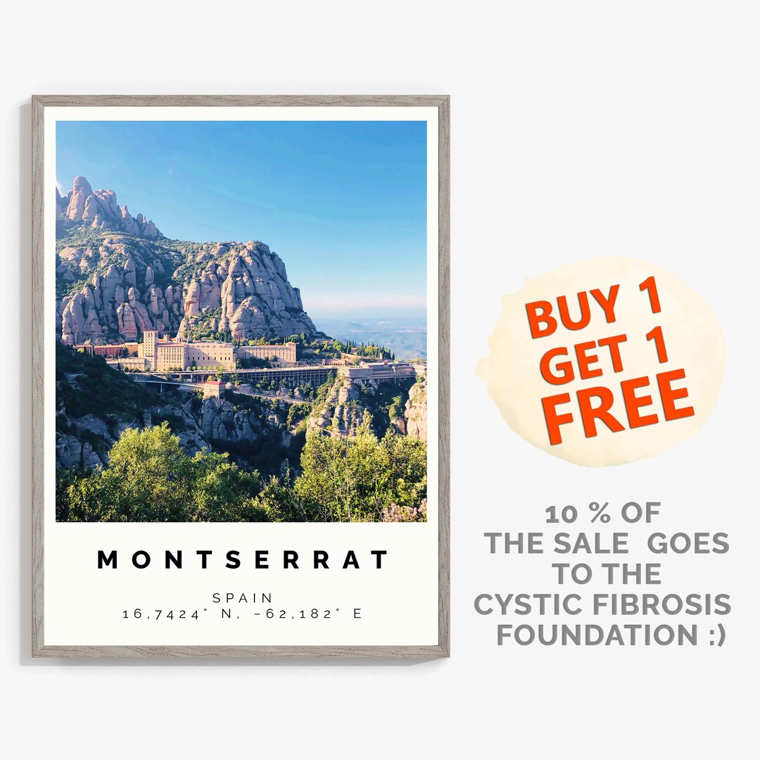 Montserrat Poster Colorful Print Montserrat Wall Art - Etsy