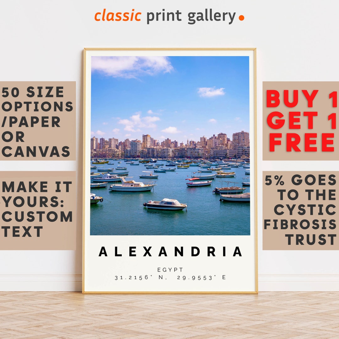 Alexandria Poster Colorful Print, Alexandria Wall Art, Alexandria Photo ...