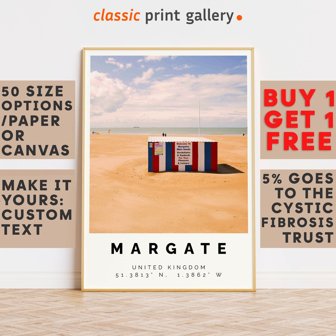 Margate Poster Colorful Print, Margate Wall Art, Margate Photo Decor ...