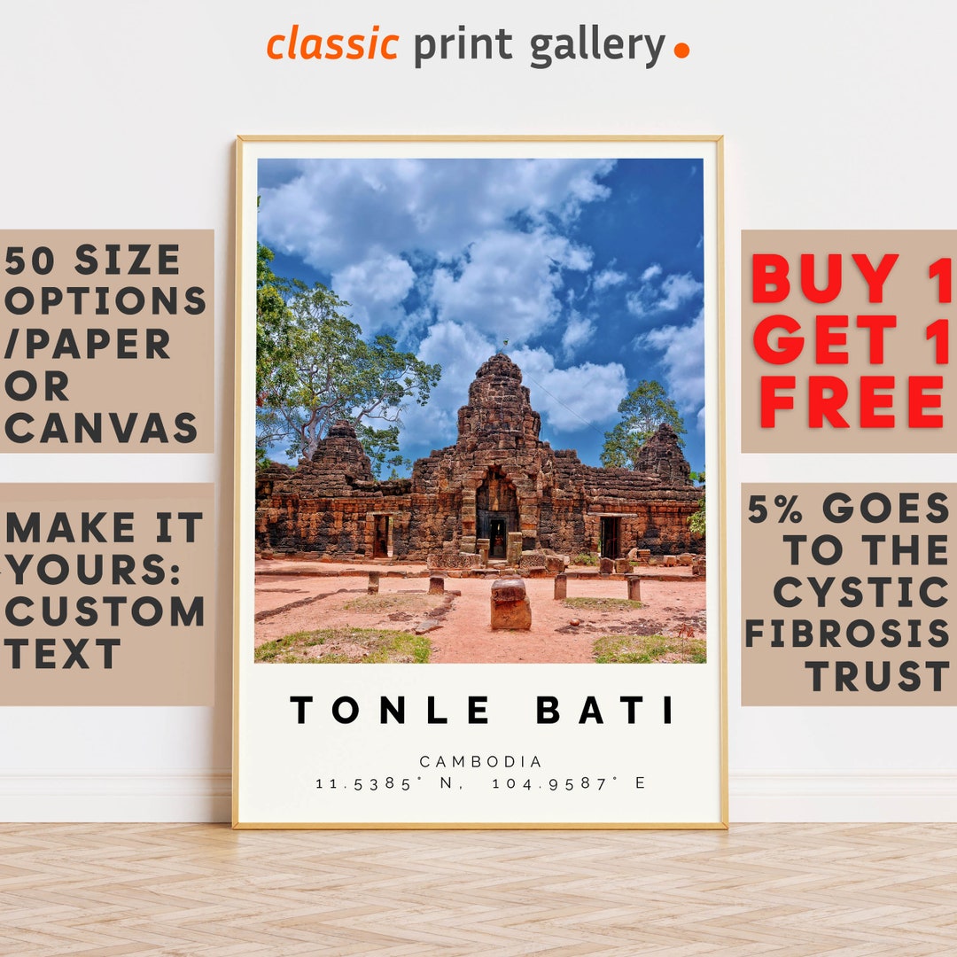 Tonle Bati Poster Colorful Print, Tonle Bati Wall Art, Tonle Bati Photo ...