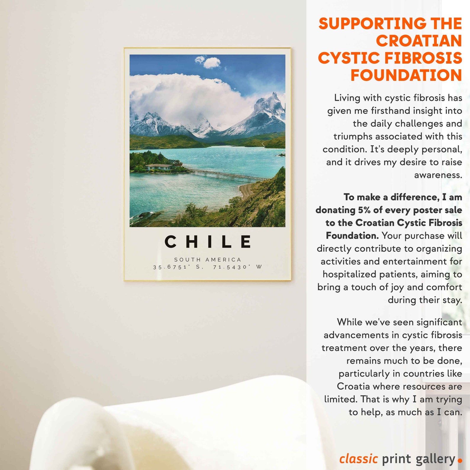 Chile Poster Colorful Print, Chile Wall Art, Chile Photo Decor, Chile ...