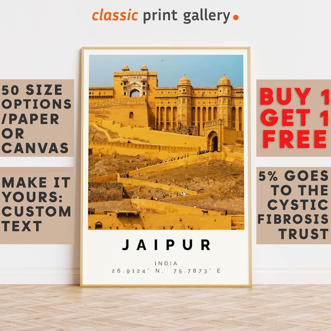 Jaipur Poster Colorful Print, Jaipur Wall Art, Jaipur Photo Decor ...