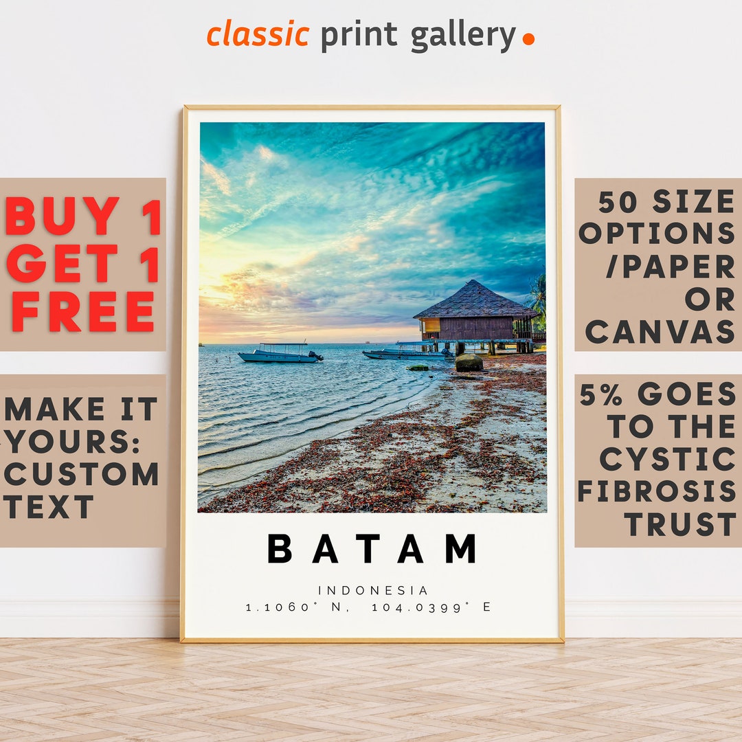 Batam Print Colorful Poster|batam Wall Art|batam Travel Poster Gift ...