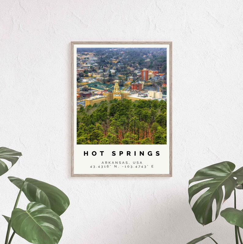 Hot Springs Poster Colorful Print Hot Springs Wall Art Hot - Etsy