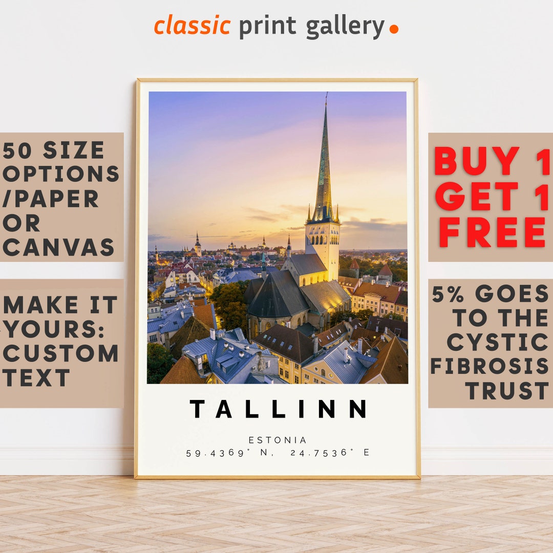 Tallinn Poster Colorful Print, Tallinn Wall Art, Tallinn Photo Decor ...