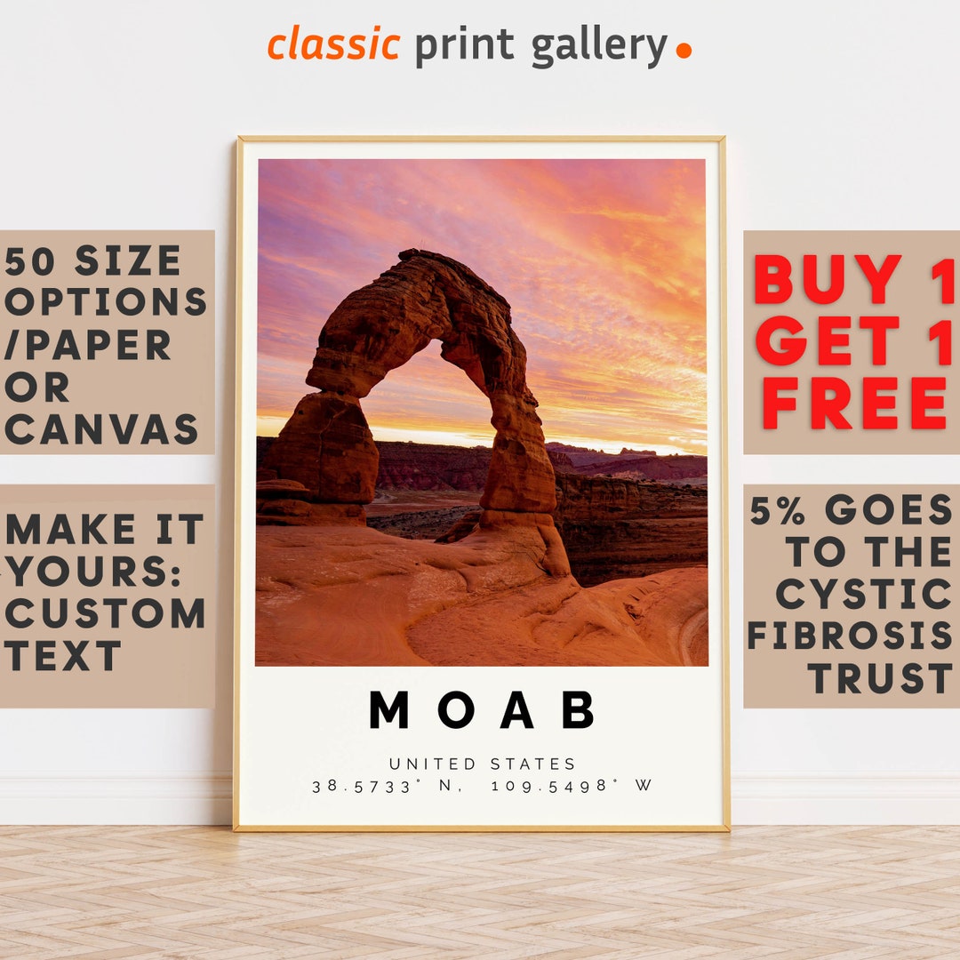 Moab Poster Colorful Print, Moab Wall Art, Moab Photo Decor, Moab Gift ...
