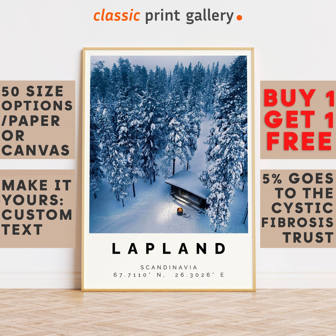 Lapland Poster Colorful Print, Lapland Wall Art, Lapland Photo Decor ...