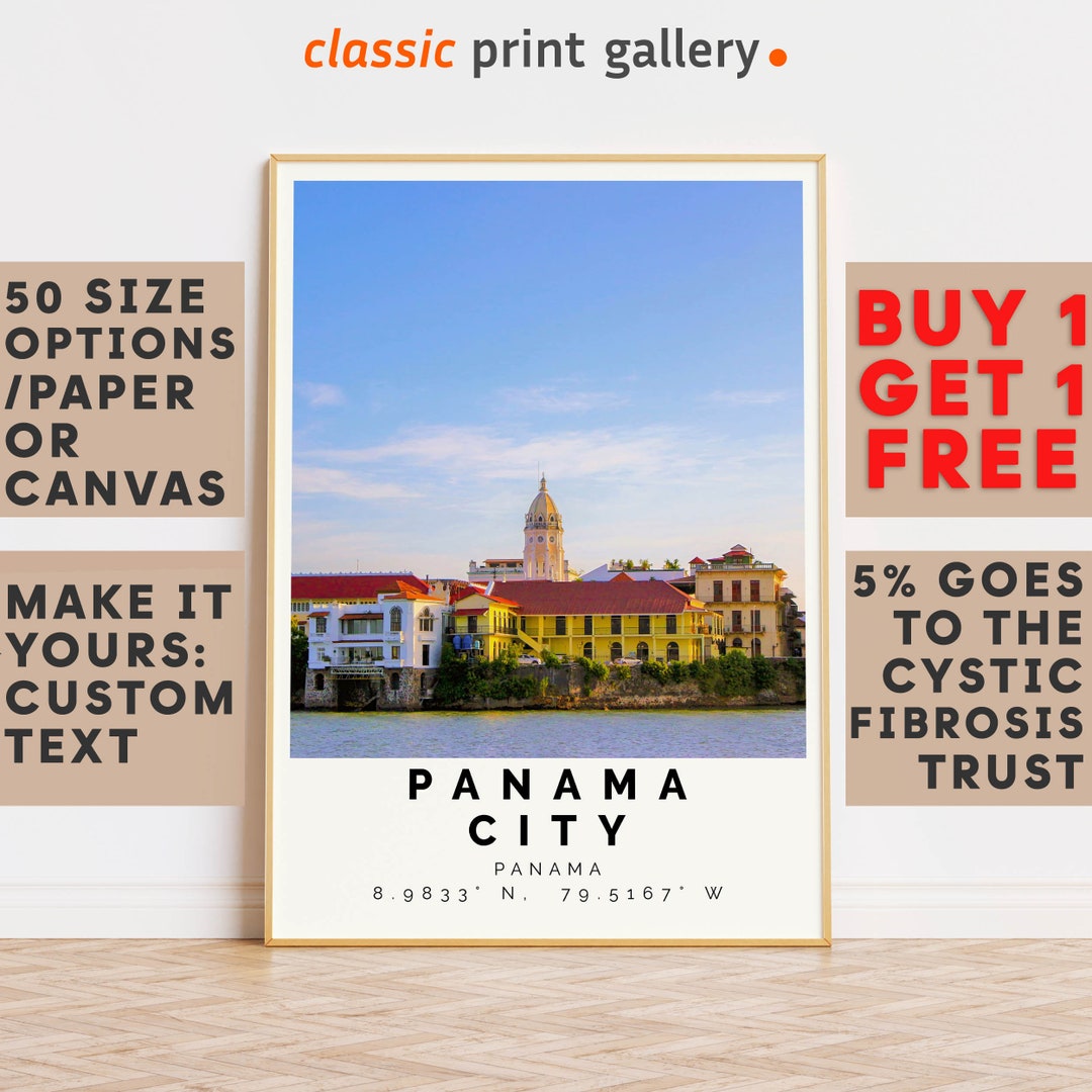 Panama City Poster Colorful Print, Panama City Wall Art, Panama City ...