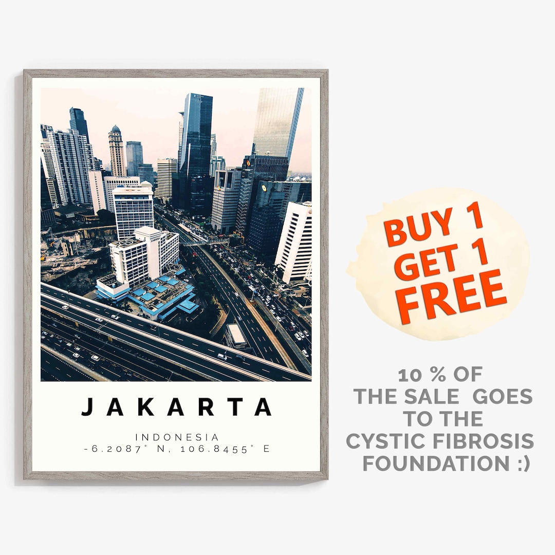 Jakarta Poster Colorful Print Jakarta Wall Art Jakarta Photo - Etsy