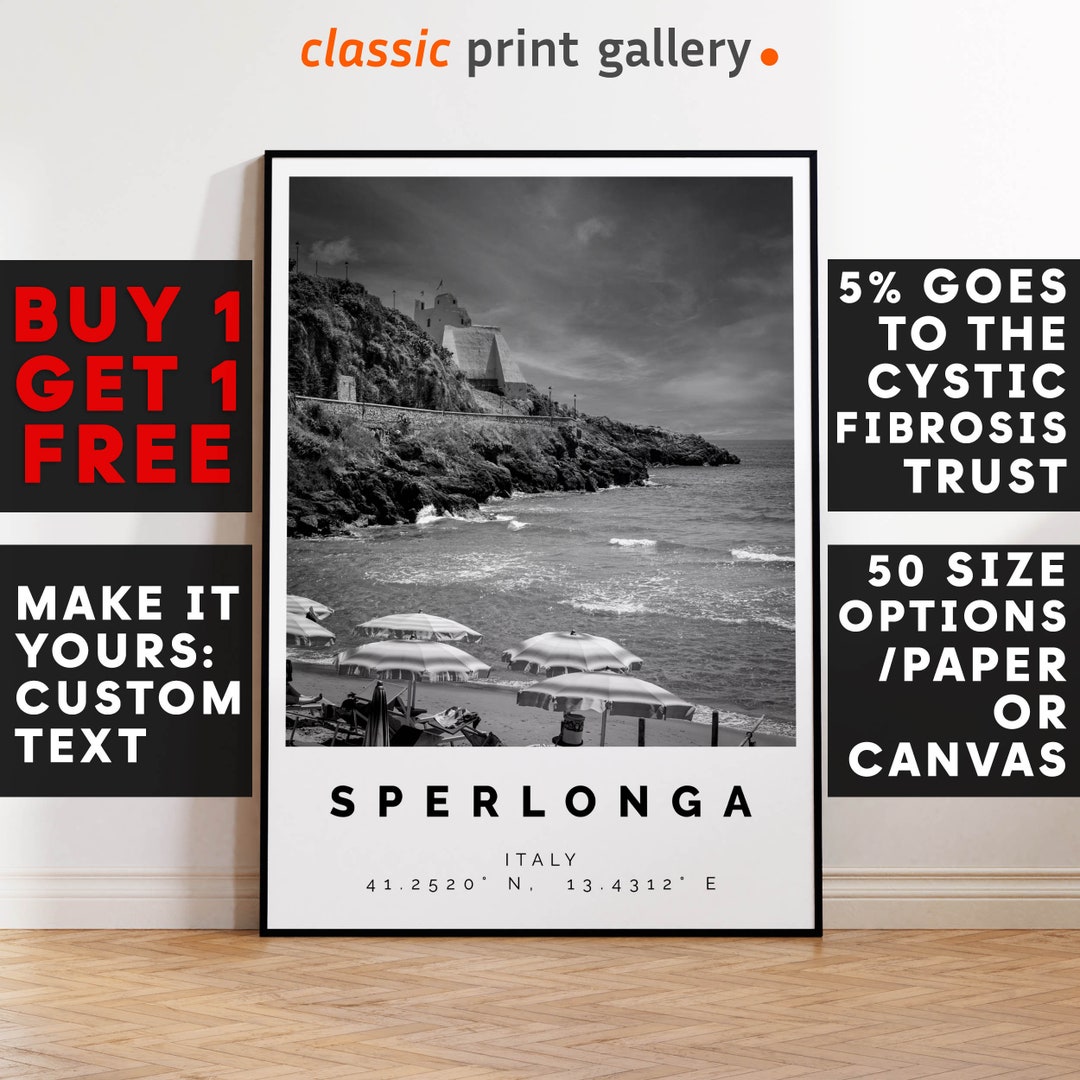 Sperlonga Print,sperlonga Wall Art,sperlonga Black and White Poster ...