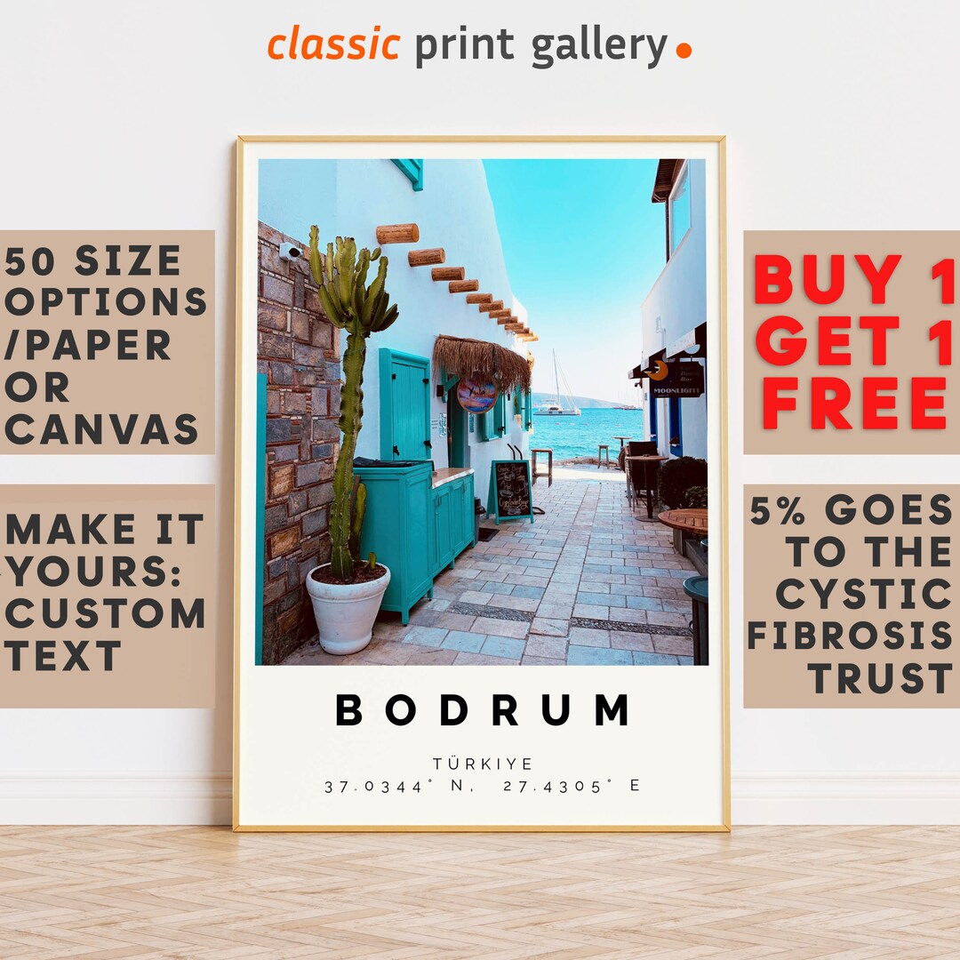Bodrum Poster Colorful Print, Bodrum Wall Art, Bodrum Photo Decor ...