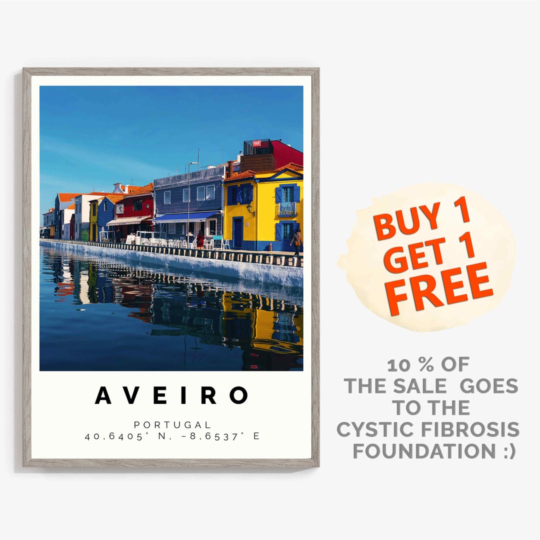 Aveiro Poster Colorful Print Aveiro Wall Art Aveiro Photo - Etsy