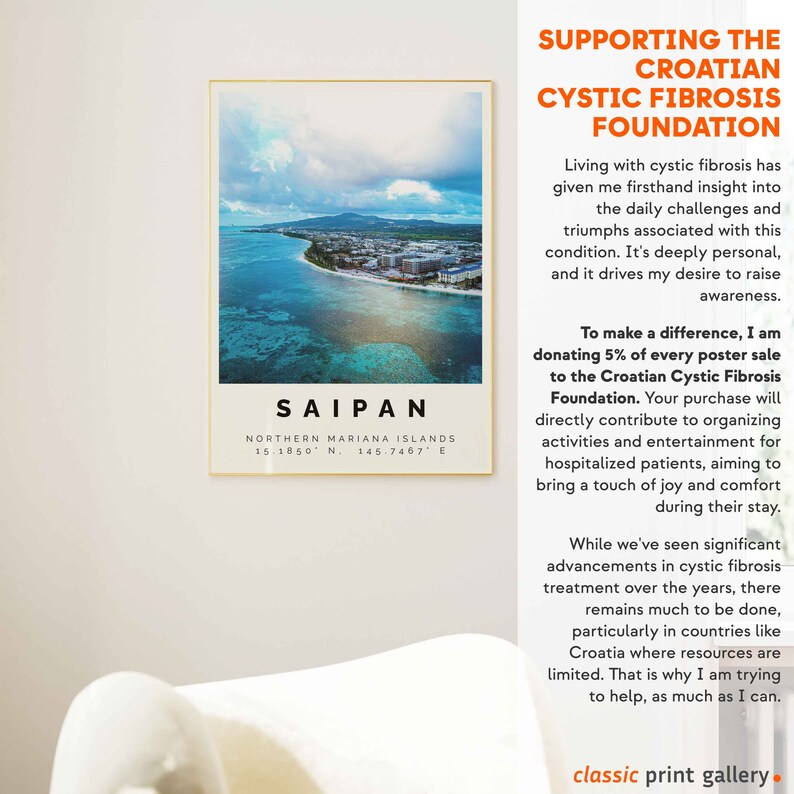 Saipan Poster Colorful Print, Saipan Wall Art, Saipan Photo Decor ...