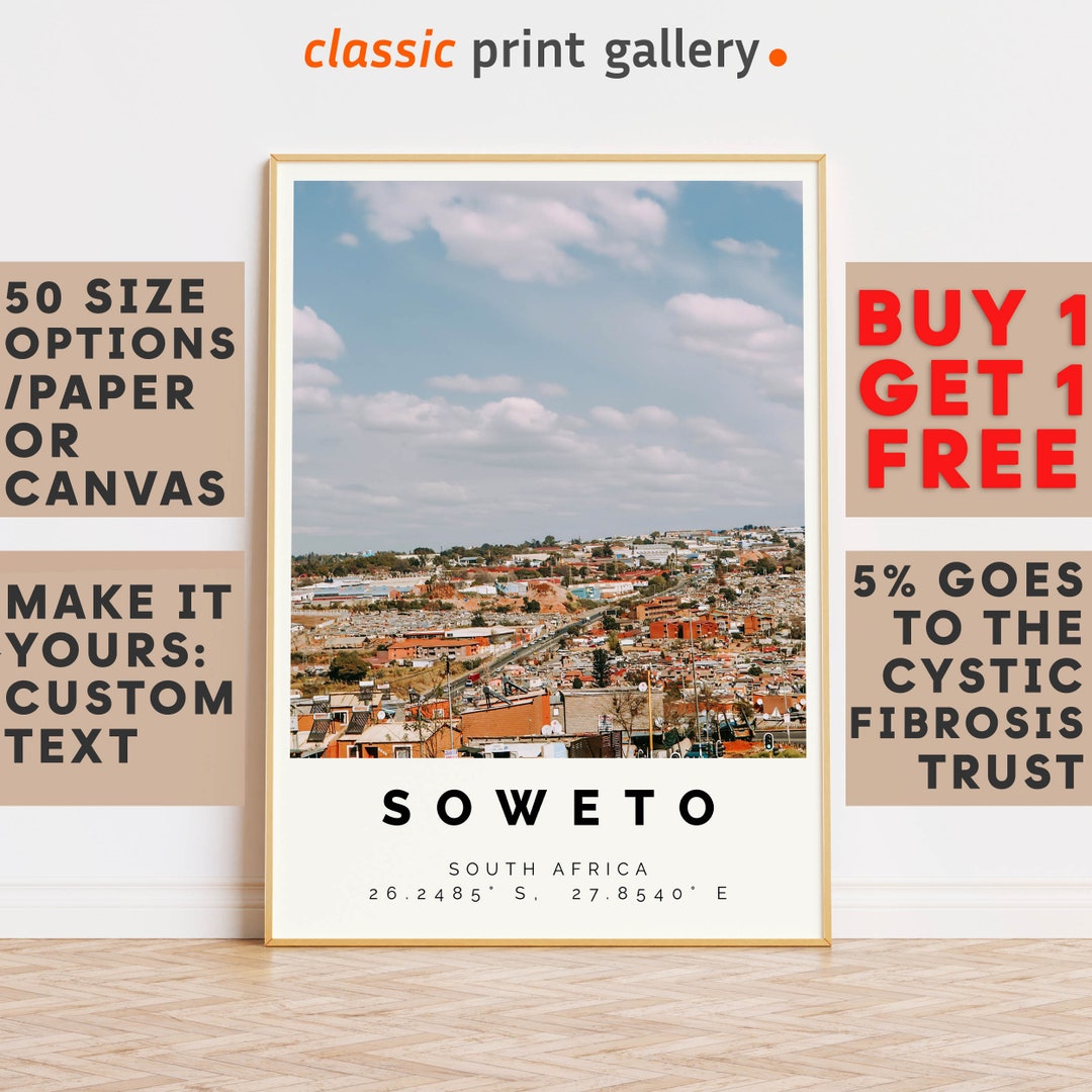 Soweto Poster Colorful Print, Soweto Wall Art, Soweto Photo Decor ...