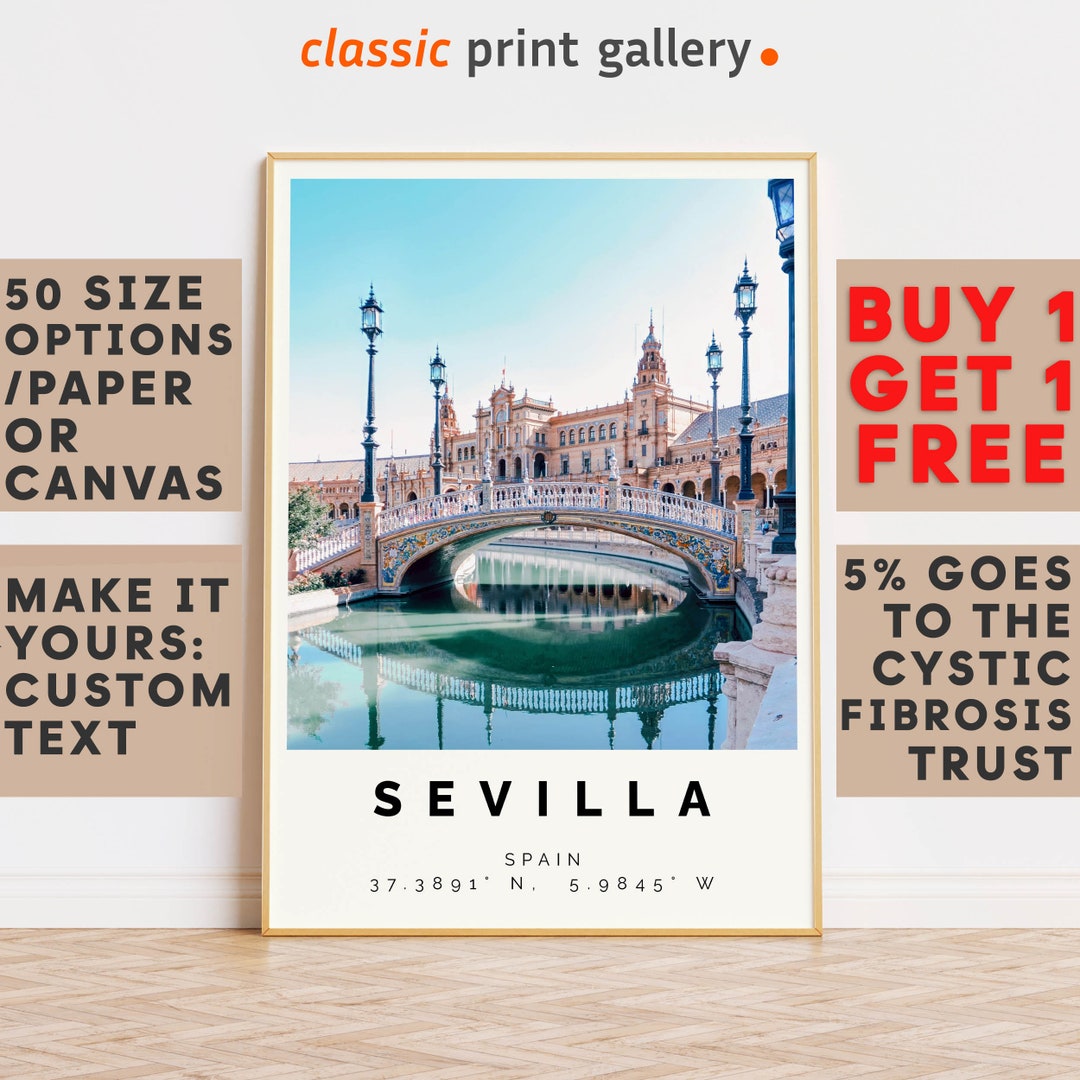 Sevilla Poster Colorful Print, Sevilla Wall Art, Sevilla Photo Decor ...