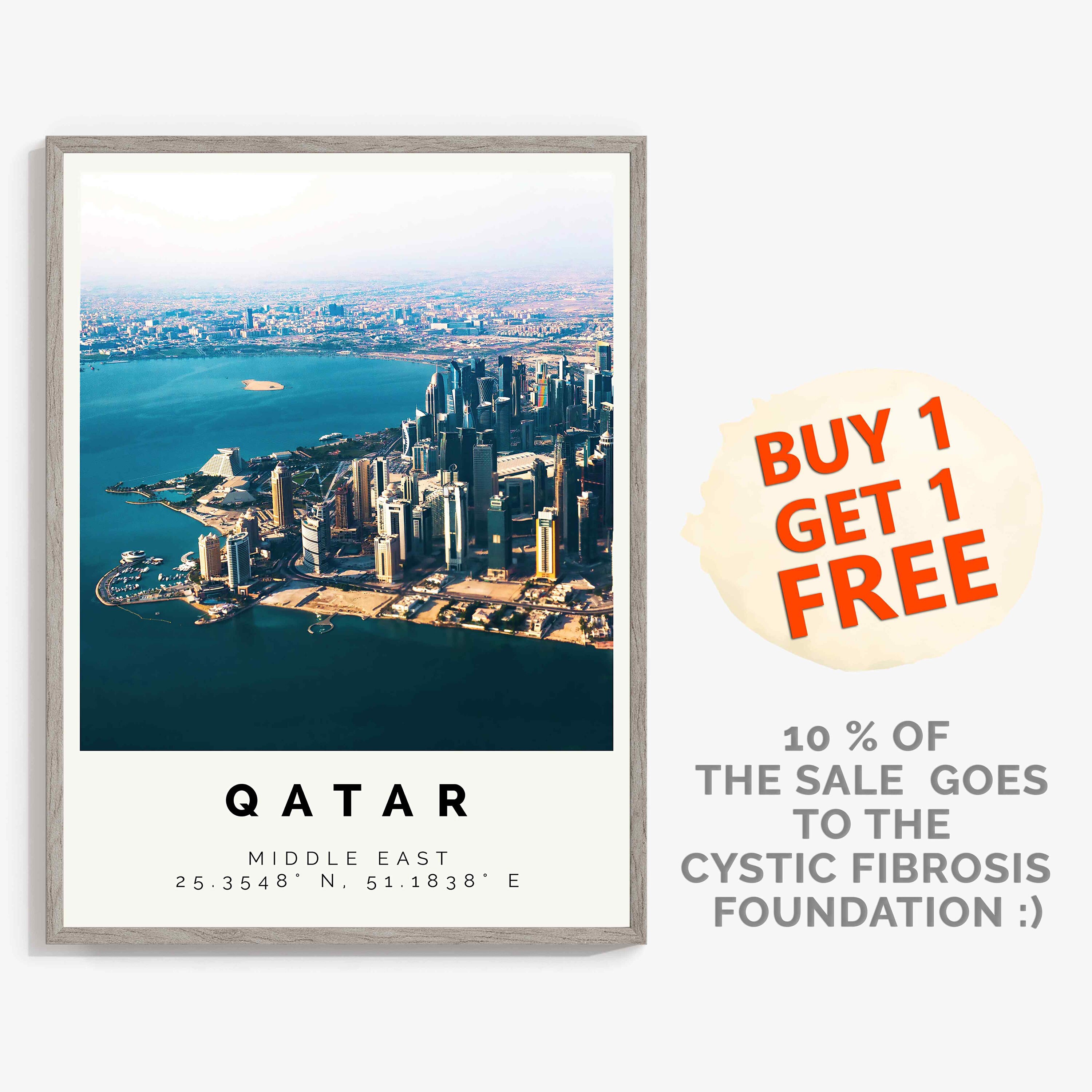 Qatar Poster Colorful Print Qatar Wall Art Qatar Photo - Etsy