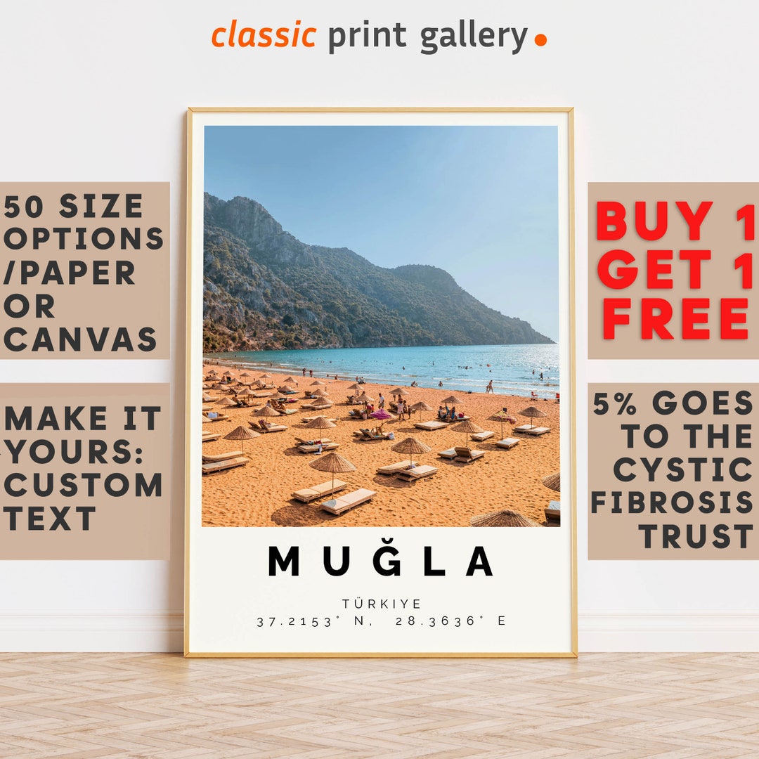 Mugla Poster Colorful Print, Mugla Wall Art, Mugla Photo Decor, Mugla ...