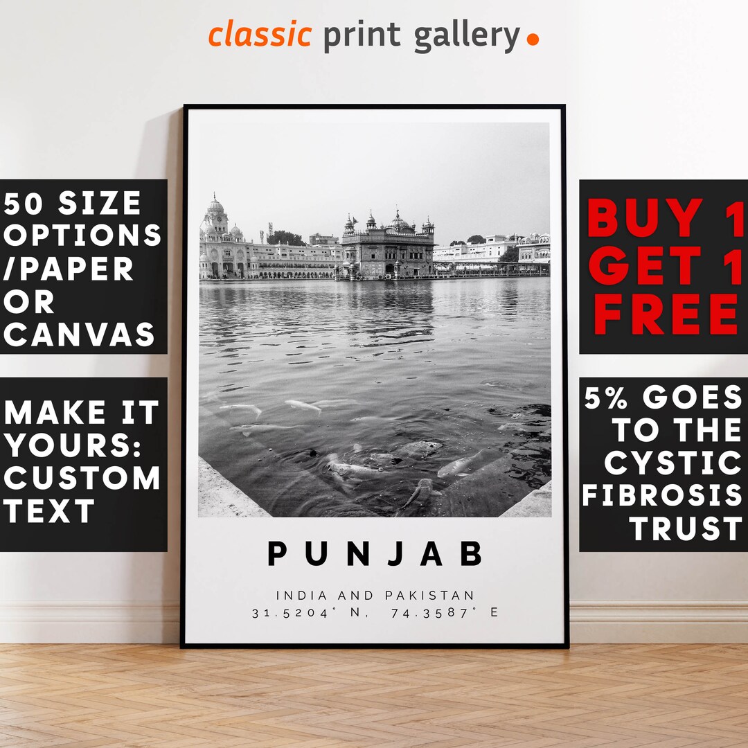Punjab Print Black and White Photo, Punjab Wall Art, Punjab Travel ...