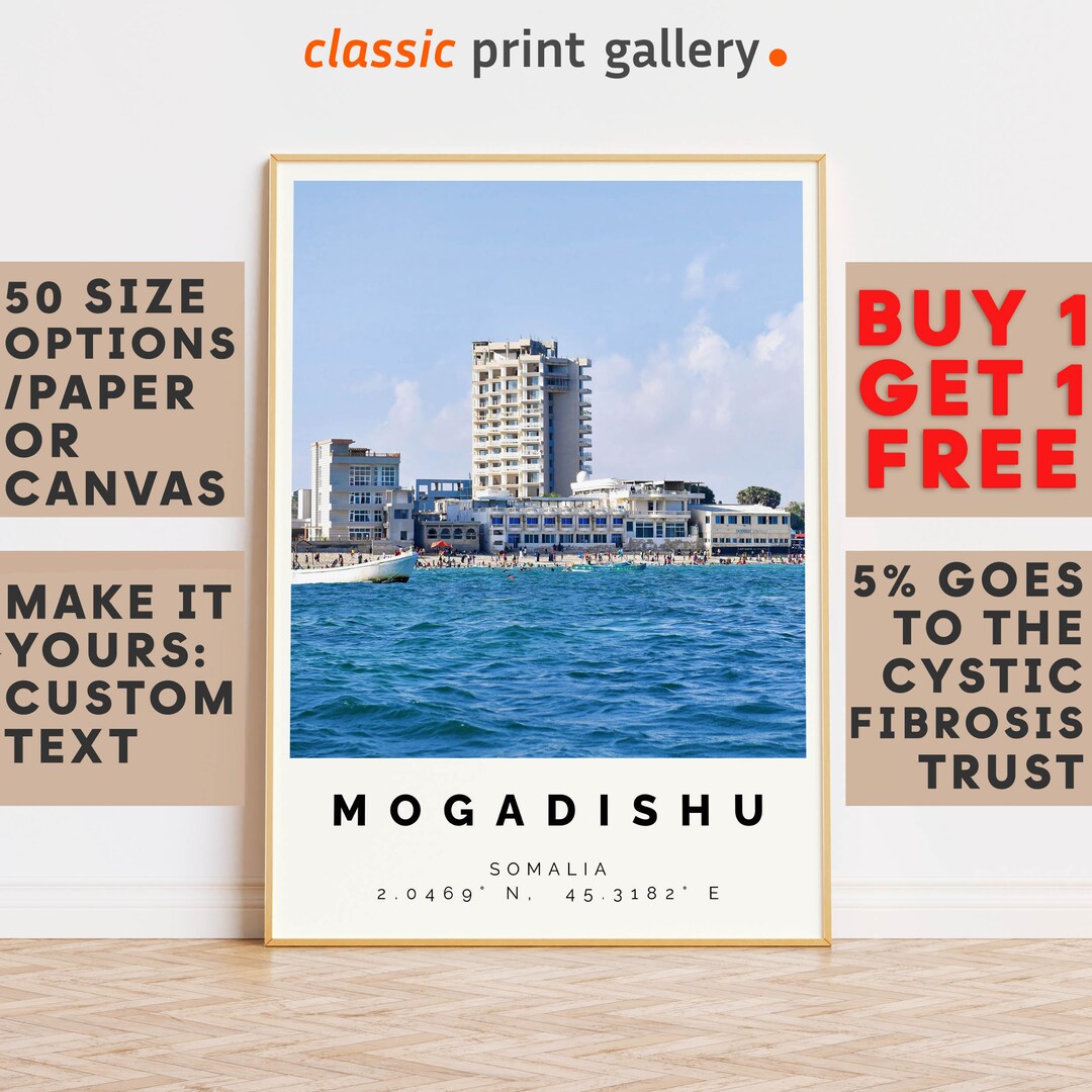 Mogadishu Poster Colorful Print, Mogadishu Wall Art, Mogadishu Photo ...