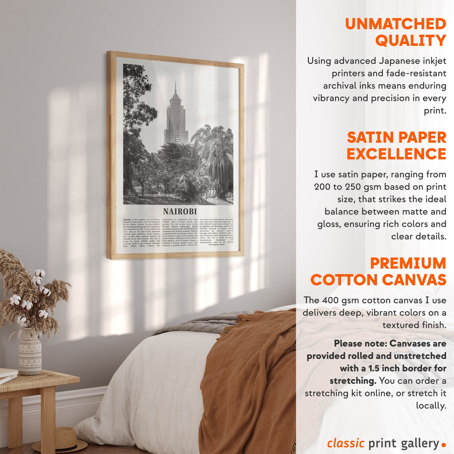 Nairobi Print, Nairobi Wall Art, Nairobi Black and White Poster ...