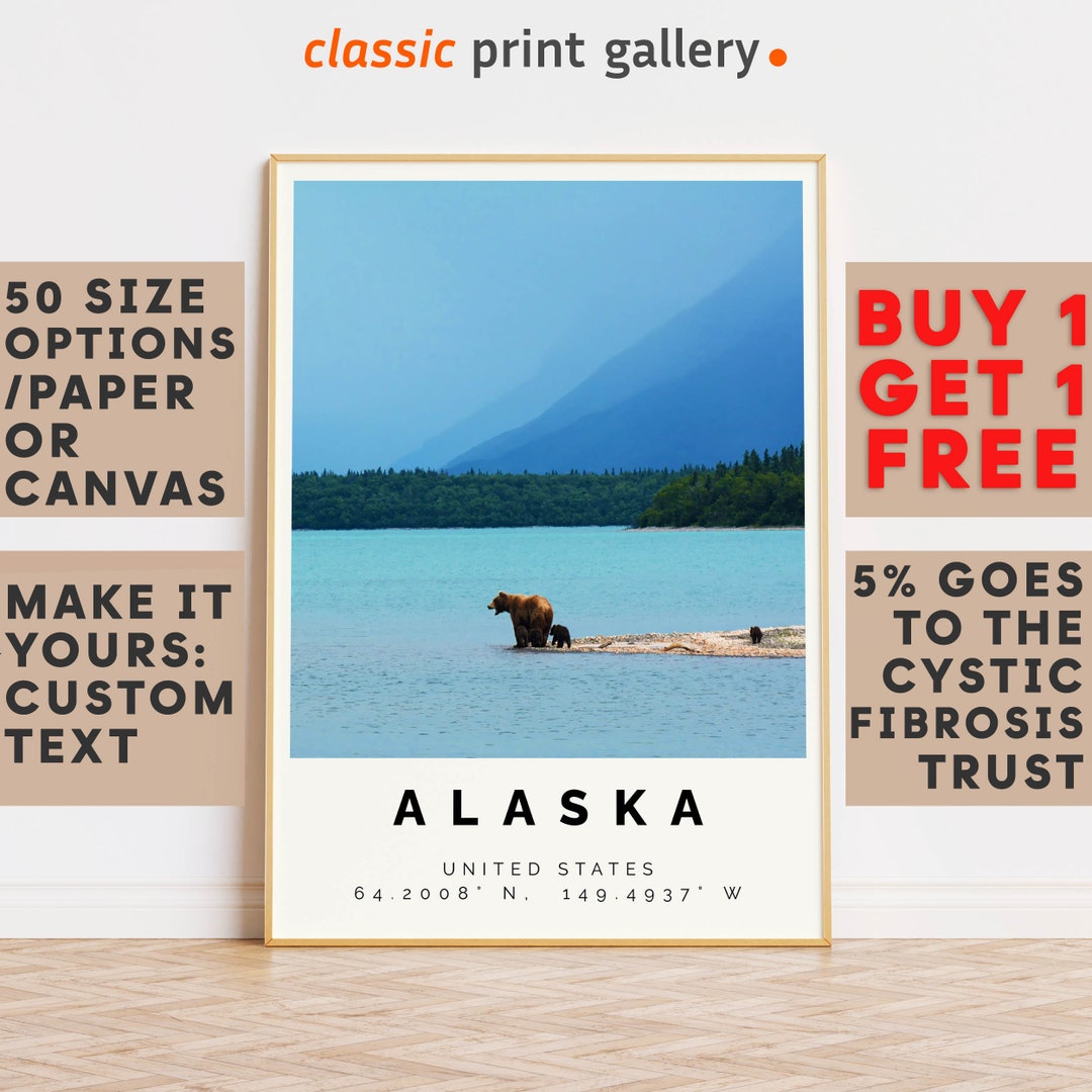 Alaska Poster Colorful Print, Alaska Wall Art, Alaska Photo Decor ...