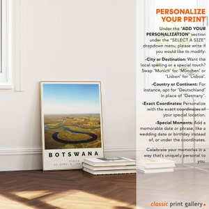 Botswana Poster Colorful Print, Botswana Wall Art, Botswana Photo Decor ...