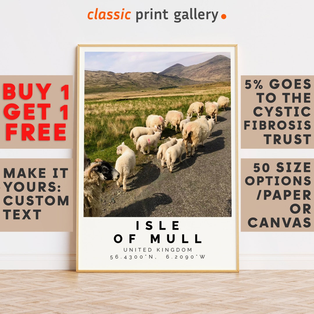 Isle of Mull Print,isle of Mull Wall Art,isle of Mull Colorful Poster ...