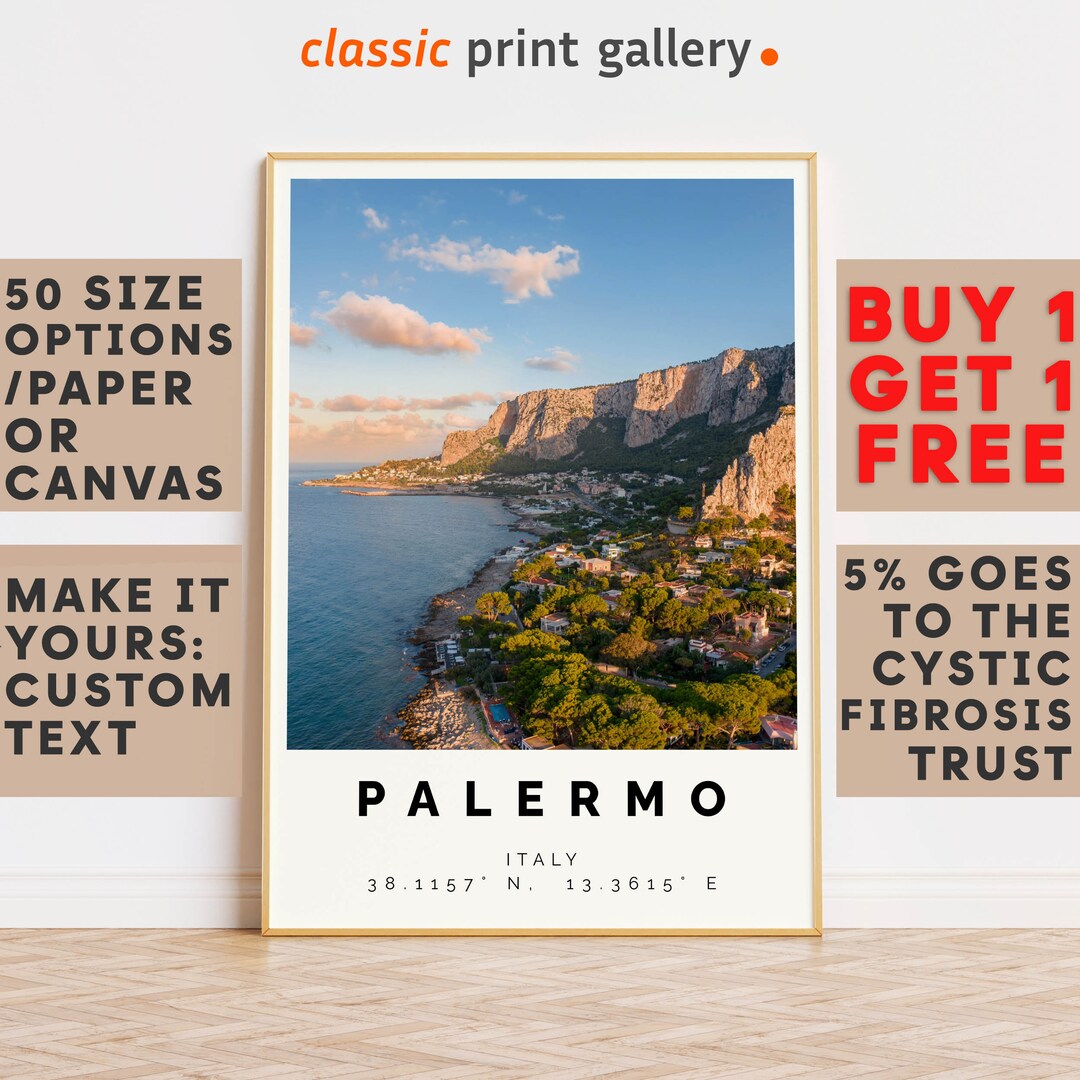 Palermo Poster Colorful Print, Palermo Wall Art, Palermo Photo Decor ...