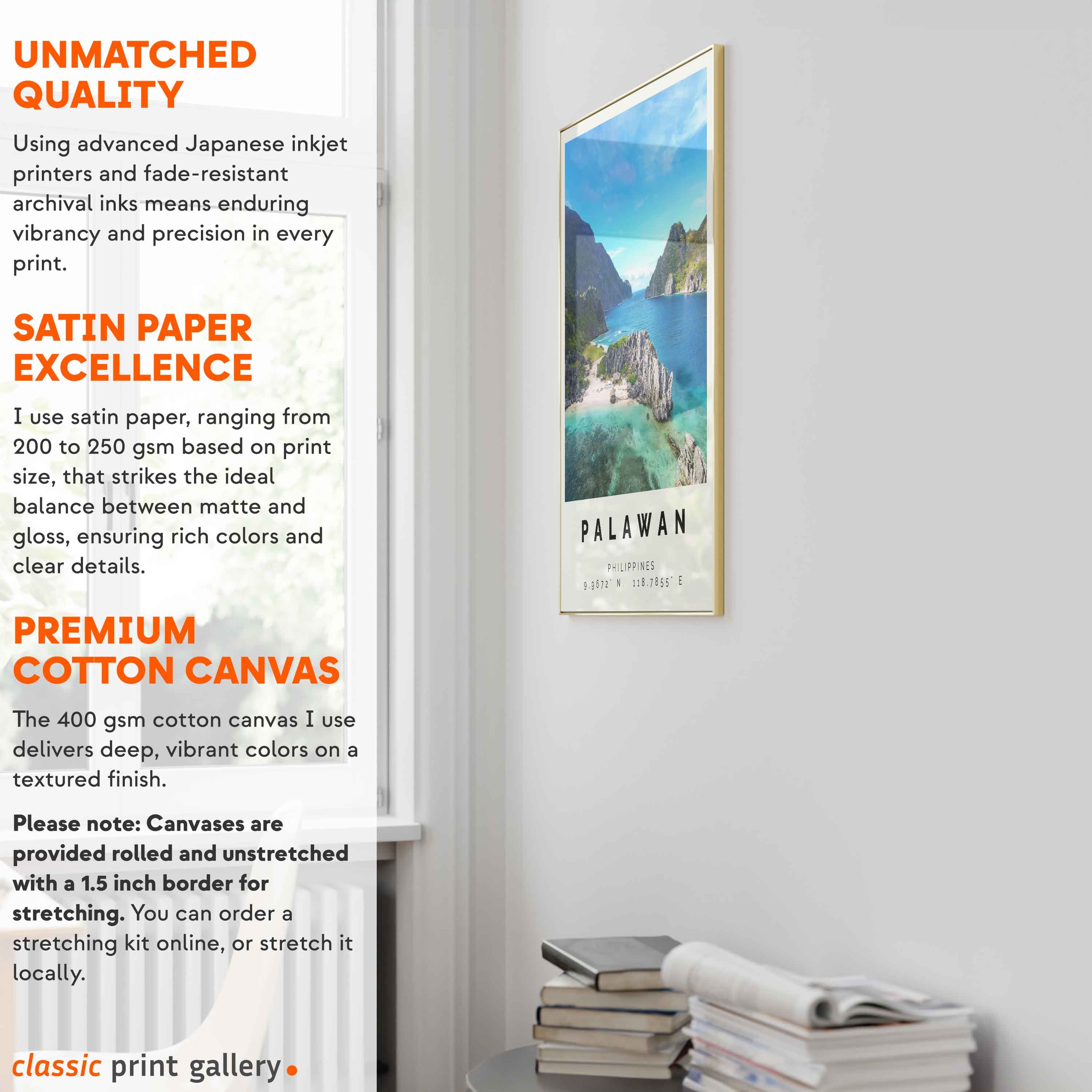 Palawan Poster Colorful Print, Palawan Wall Art, Palawan Photo Decor ...