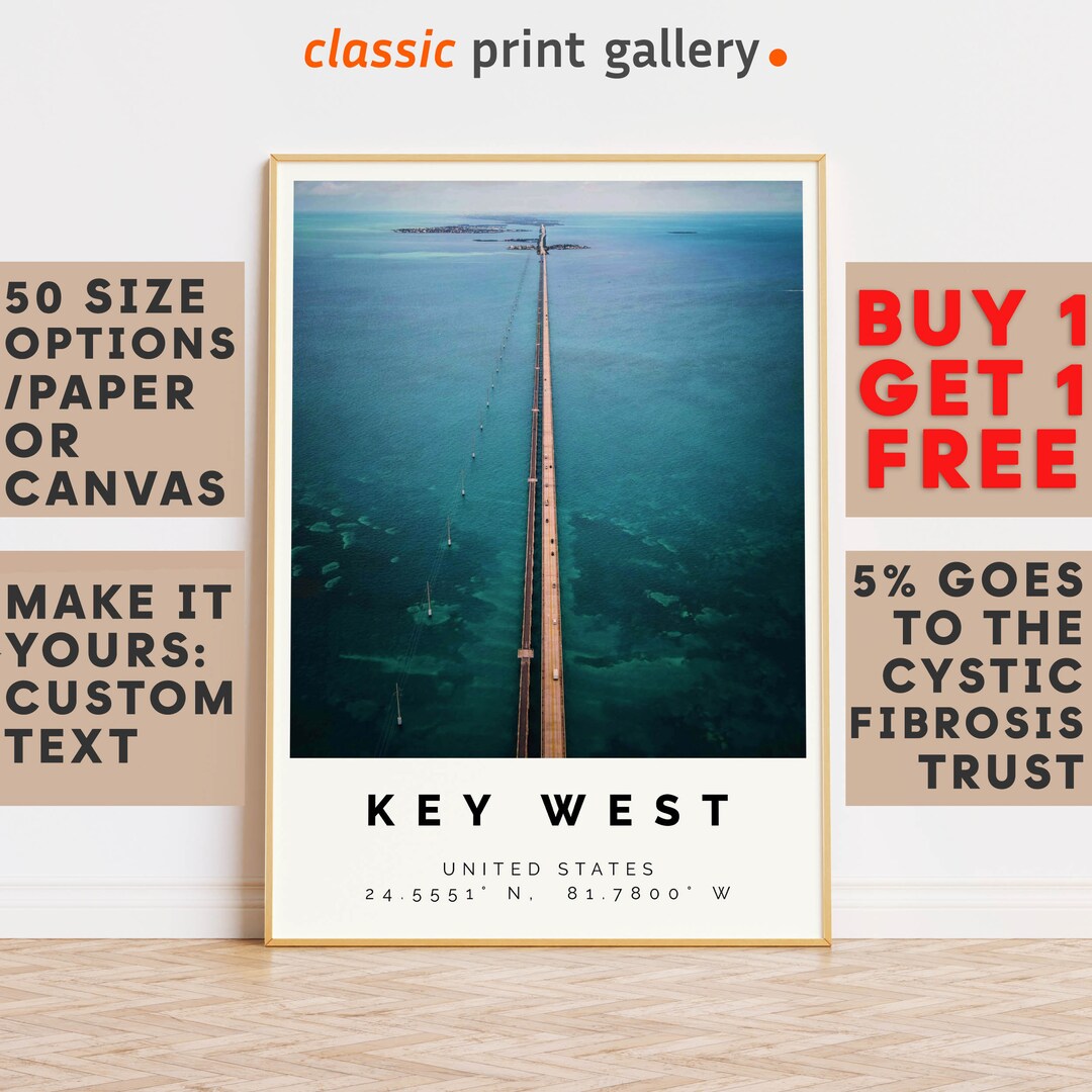 Key West Poster Colorful Print, Key West Wall Art, Key West Photo Decor ...