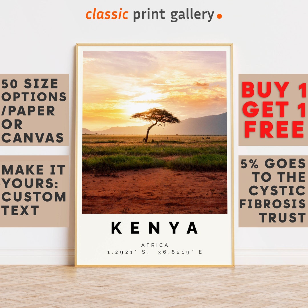 Kenya Poster Colorful Print, Kenya Wall Art, Kenya Photo Decor, Kenya ...