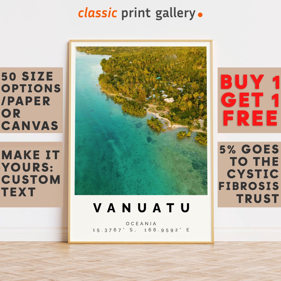 Vanuatu Poster Colorful Print, Vanuatu Wall Art, Vanuatu Photo Decor ...