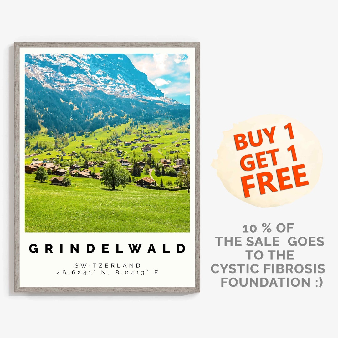 Grindelwald Poster Colorful Print Grindelwald Wall Art - Etsy