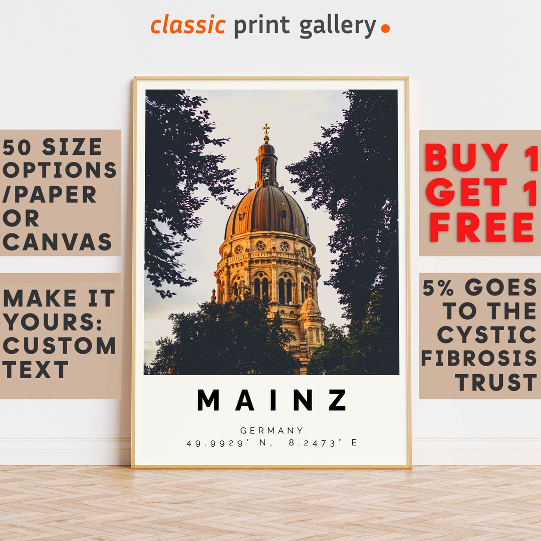 Mainz Poster Colorful Print, Mainz Wall Art, Mainz Photo Decor, Mainz ...