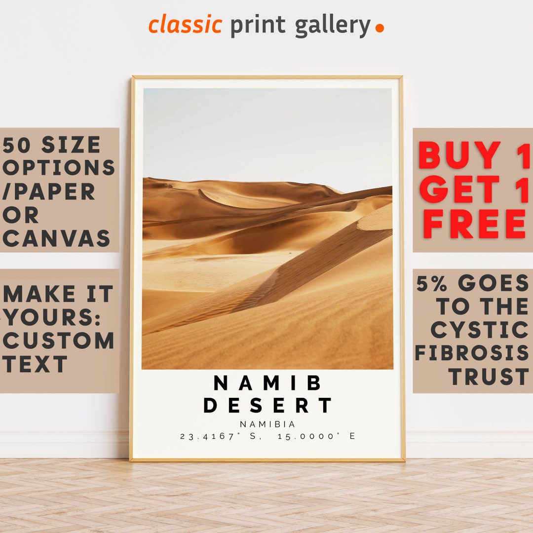 Namib Desert Poster Colorful Print, Namib Desert Wall Art, Namib Desert ...