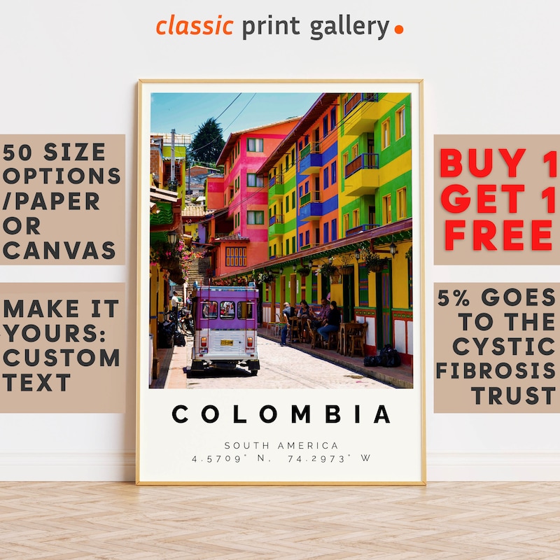 Colombia Poster - Etsy