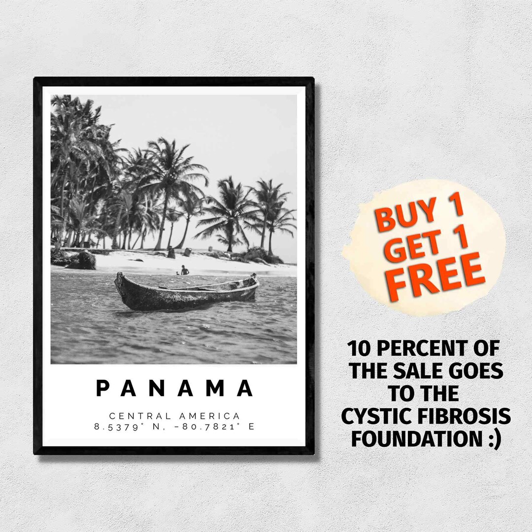 Panama Poster Black and White Print Panama Wall Art Panama - Etsy