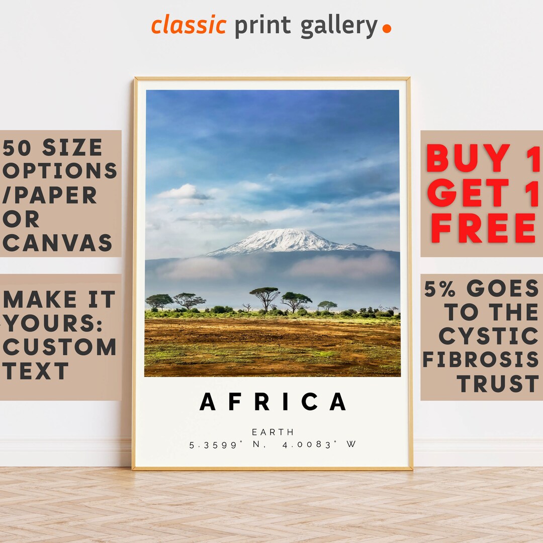 Africa Poster Colorful Print, Africa Wall Art, Africa Photo Decor ...