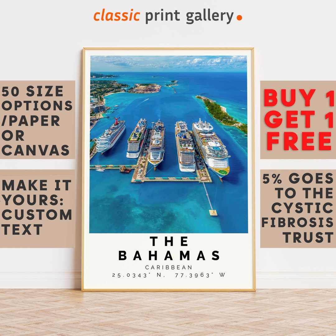 The Bahamas Poster Colorful Print, the Bahamas Wall Art, the Bahamas ...