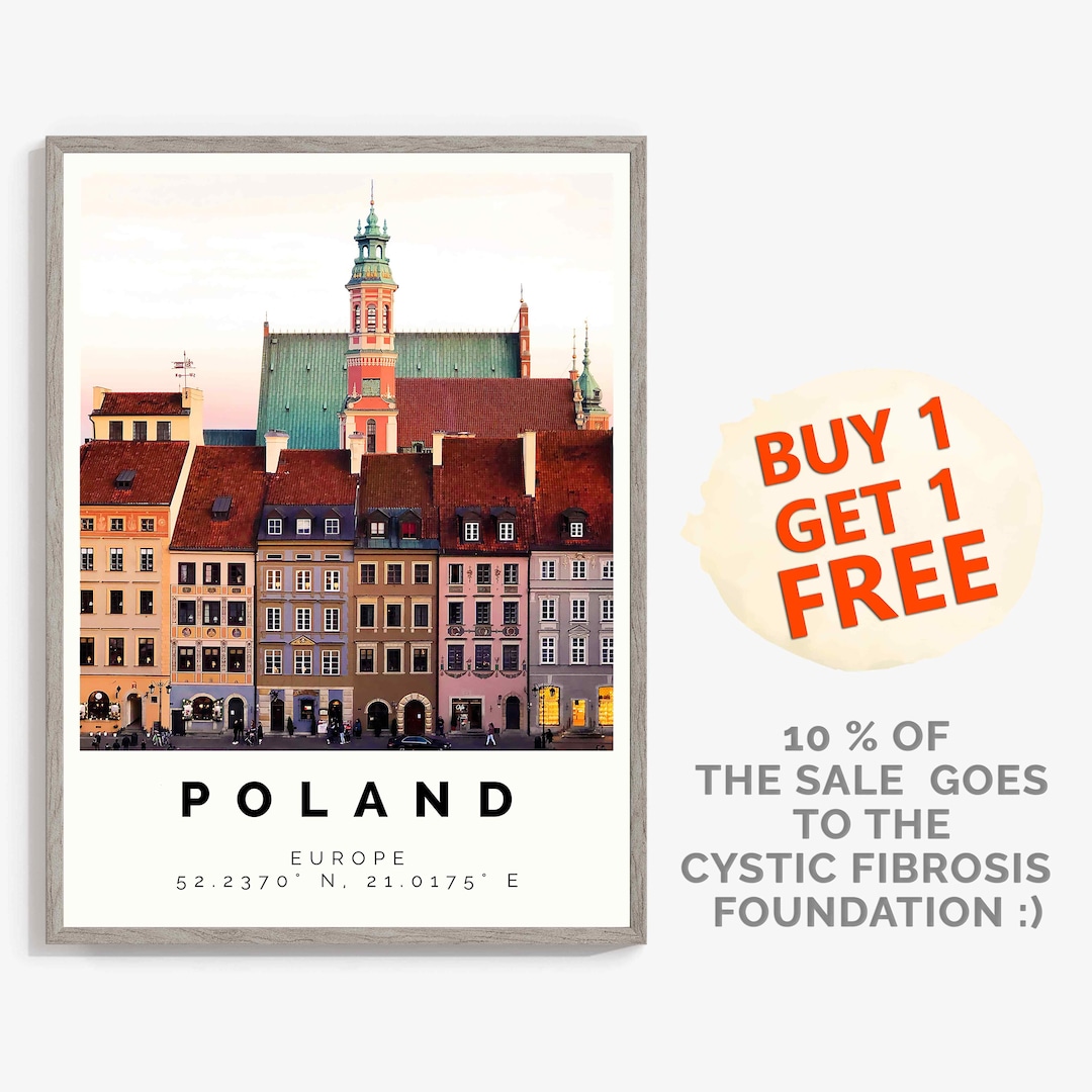 Poland Poster Colorful Print Poland Wall Art Poland Photo - Etsy