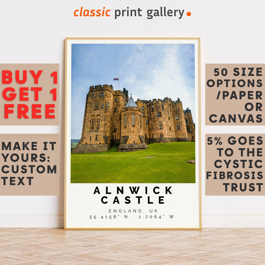 Alnwick Castle Print Colorful Poster|Alnwick Castle Wall Art|Alnwick ...