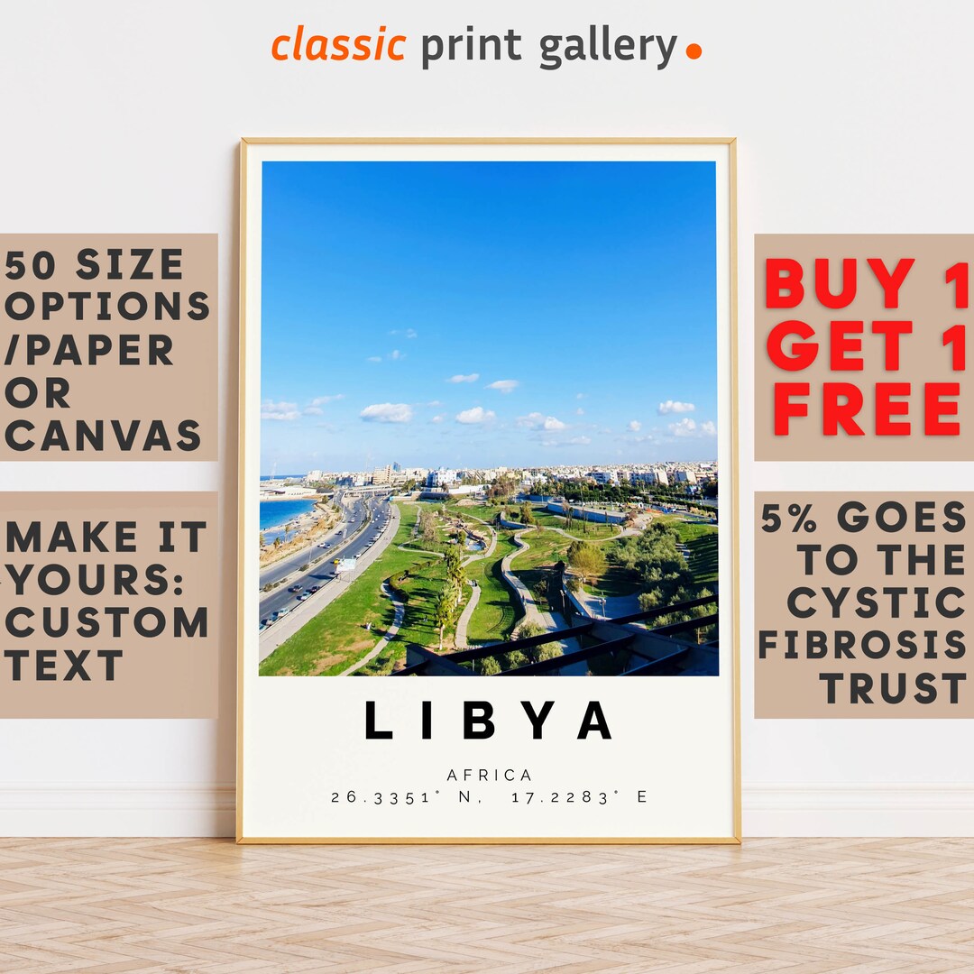 Libya Poster Colorful Print, Libya Wall Art, Libya Photo Decor, Libya ...
