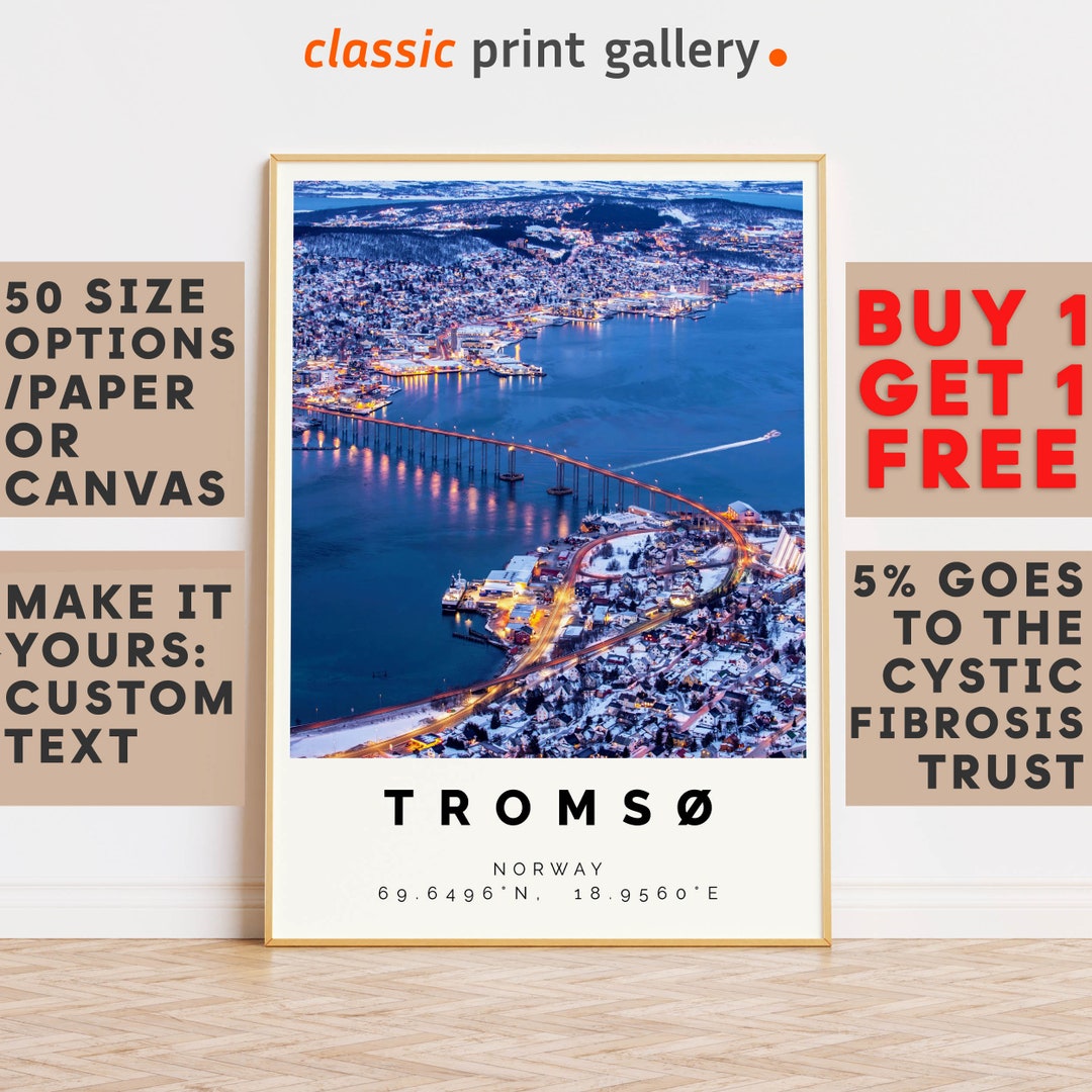 Tromso Poster Colorful Print, Tromso Wall Art, Tromso Photo Decor ...