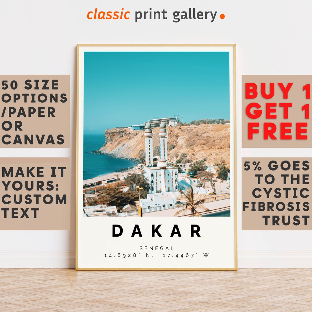 Dakar Poster Colorful Print, Dakar Wall Art, Dakar Photo Decor, Dakar ...