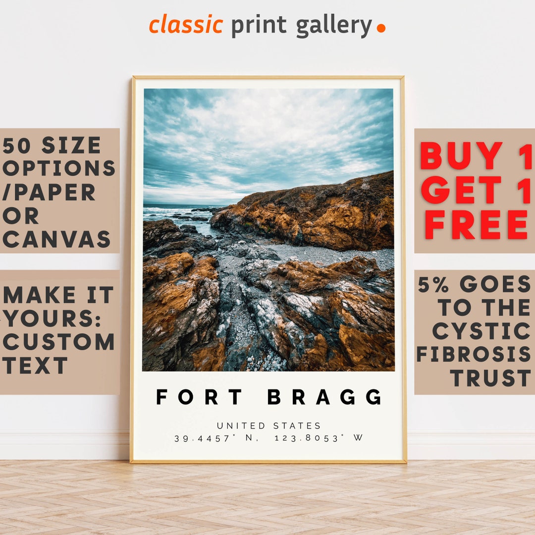 Fort Bragg Poster Colorful Print, Fort Bragg Wall Art, Fort Bragg Photo ...