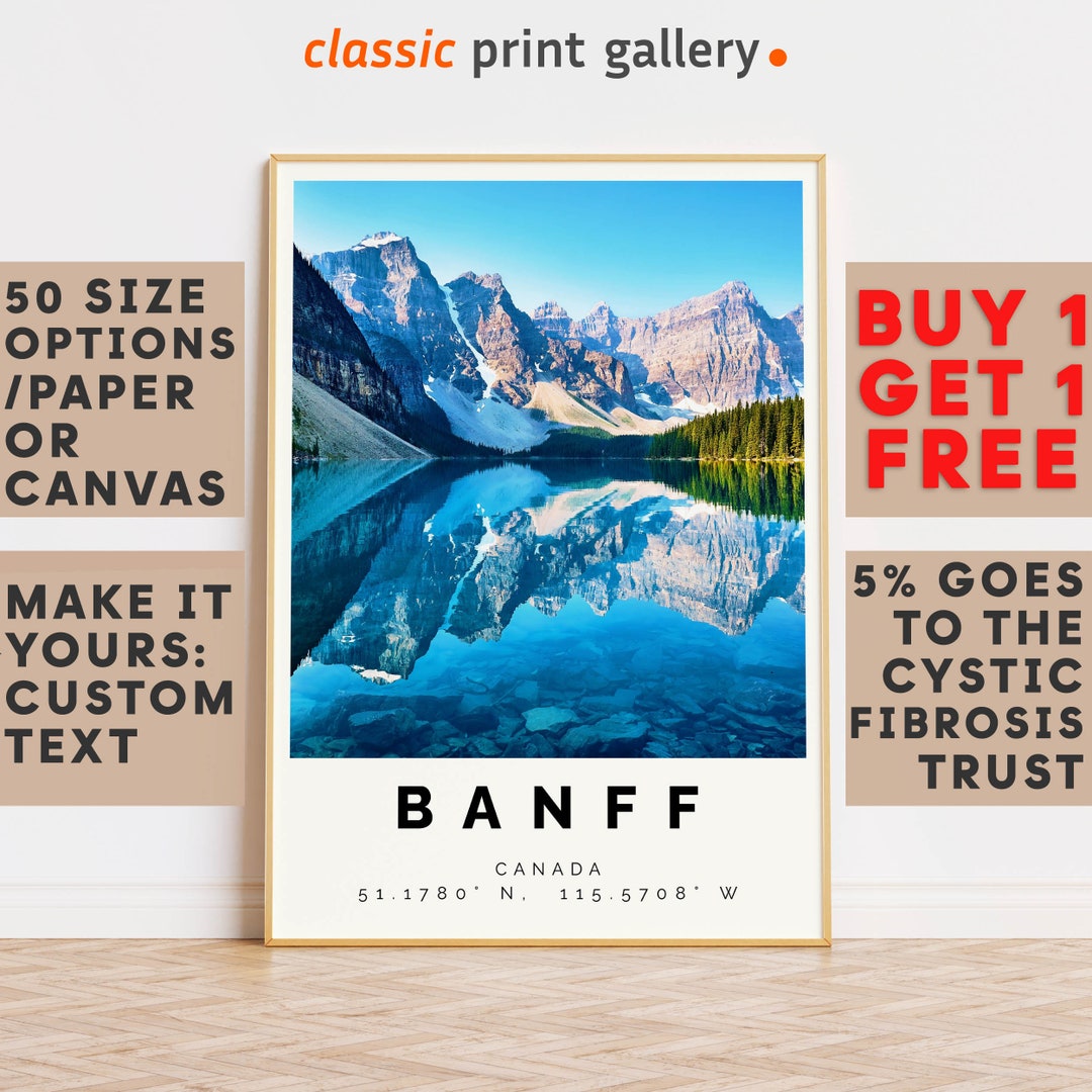 Banff Poster Colorful Print, Banff Wall Art, Banff Photo Decor, Banff ...