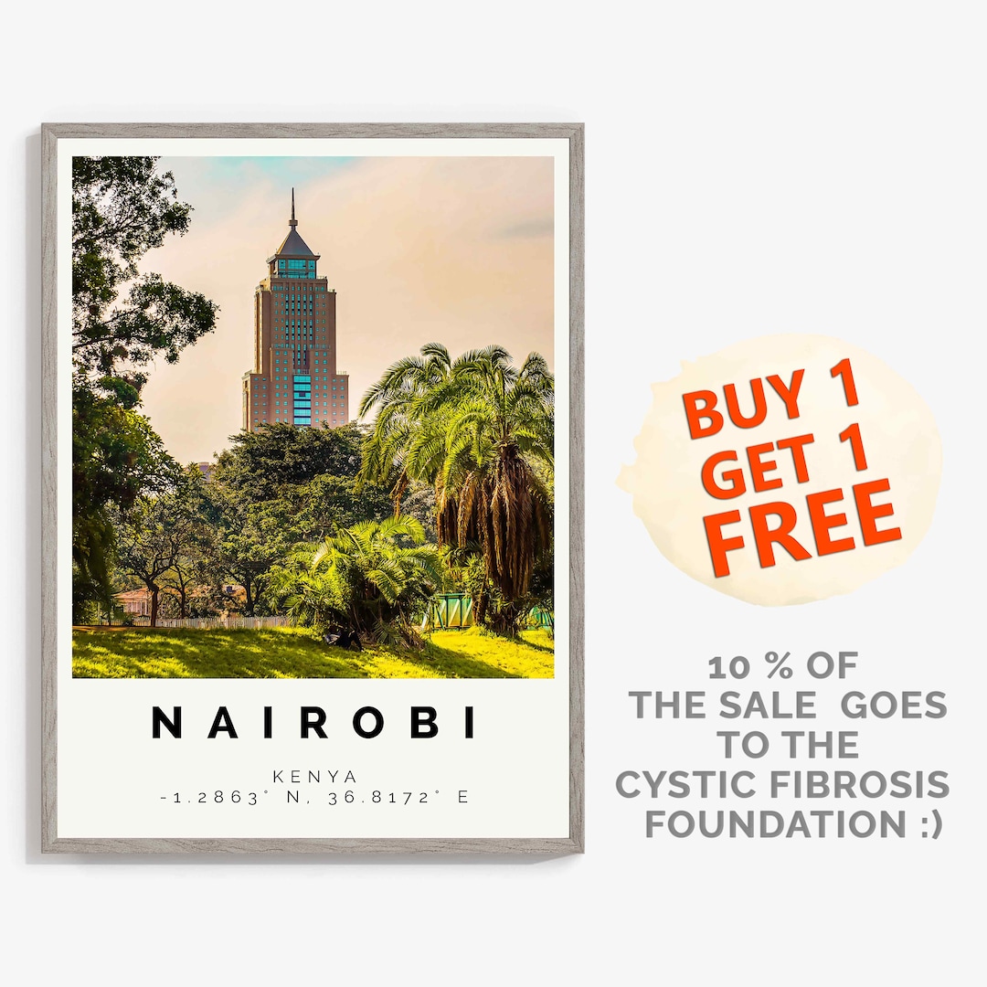 Nairobi Poster Colorful Print Nairobi Wall Art Nairobi Photo - Etsy