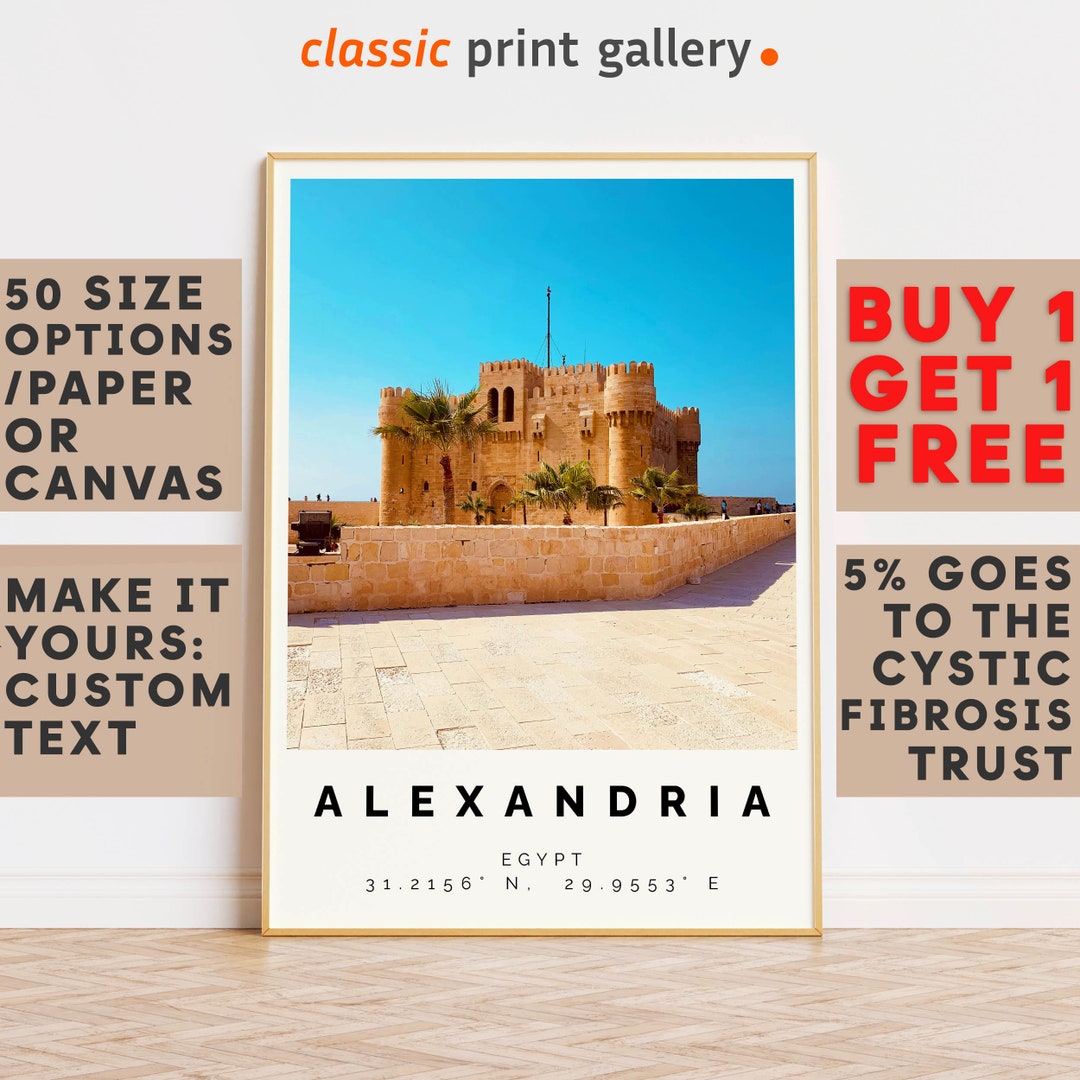 Alexandria Poster Colorful Print, Alexandria Wall Art, Alexandria Photo ...