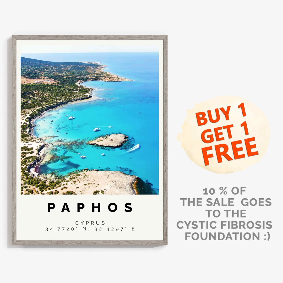 Paphos Poster Colorful Print Paphos Wall Art Paphos Photo - Etsy