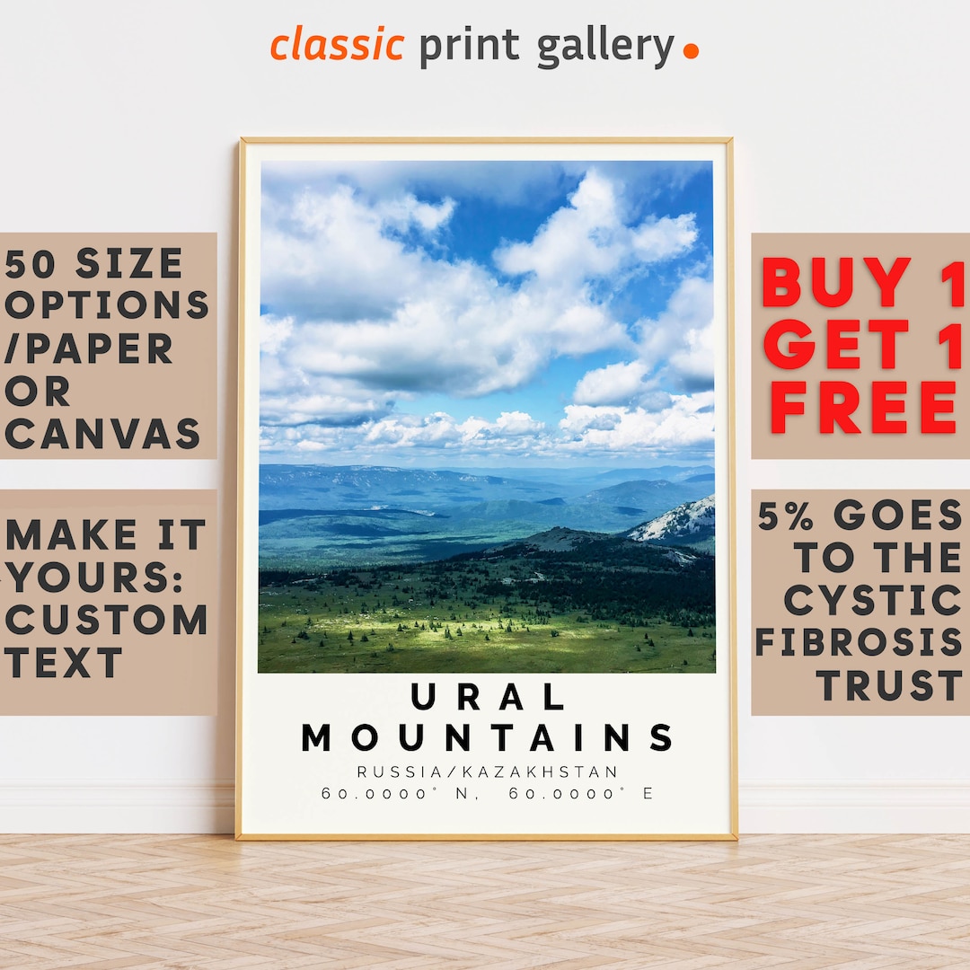 Ural Mountains Poster Colorful Print, Ural Mountains Wall Art, Photo ...